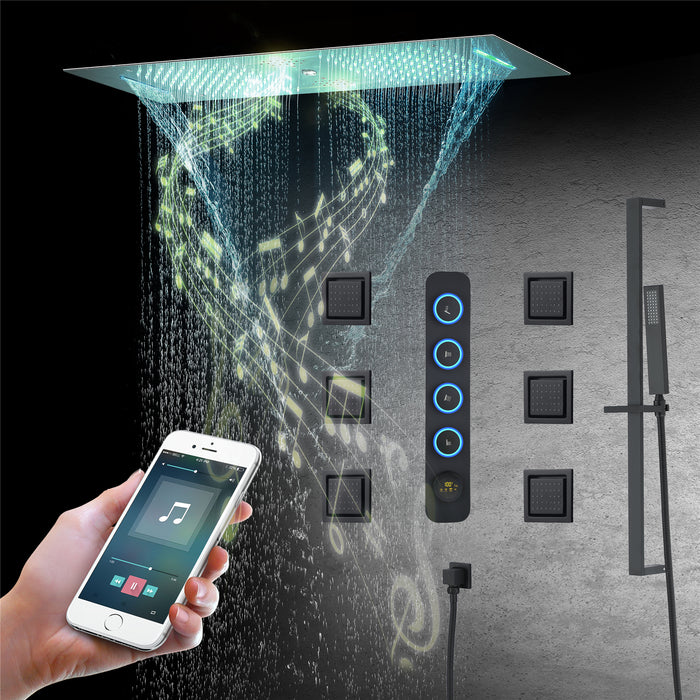 ARCADIA |36"INCH COMPLETE LED MUSIC SHOWER SYSTEM — Smart Living and ...