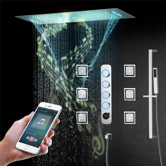ARCADIA |36"INCH COMPLETE LED MUSIC SHOWER SYSTEM — Smart Living and ...