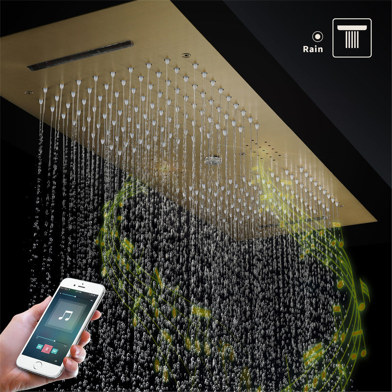 Sydney|36"Inch Complete Led Music Shower System Rainfall Waterfall & W ...