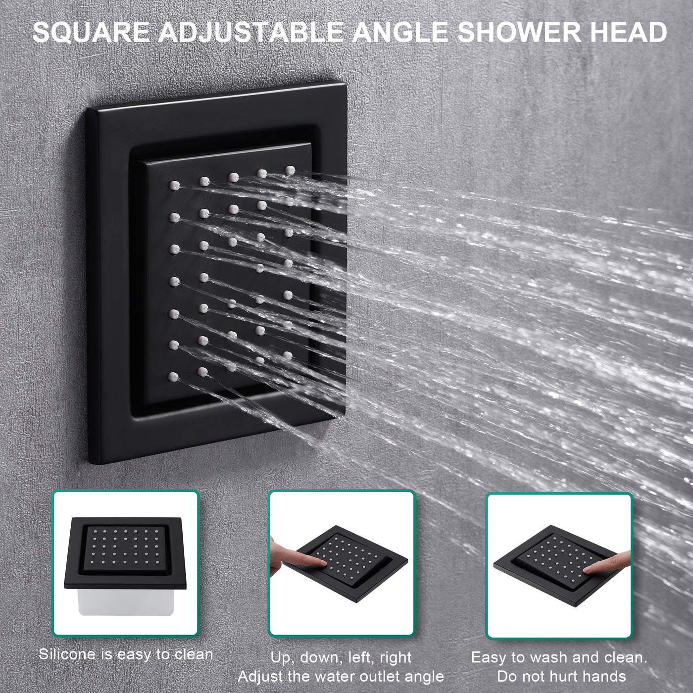 ARIAL| RAINFALL WATERFALL WALL MOUNTED THEROMSTATIC LED MUSIC SHOWER SYSTEM