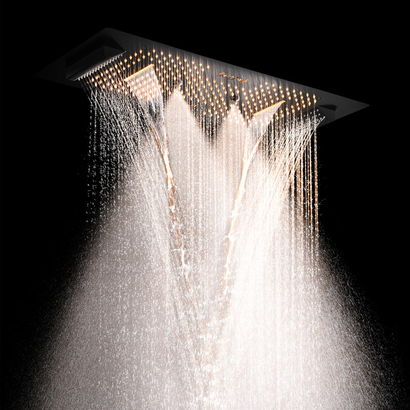 Colorado|36"X 16" In Dual Showerhead 7 Functions Complete Led Music Sh ...