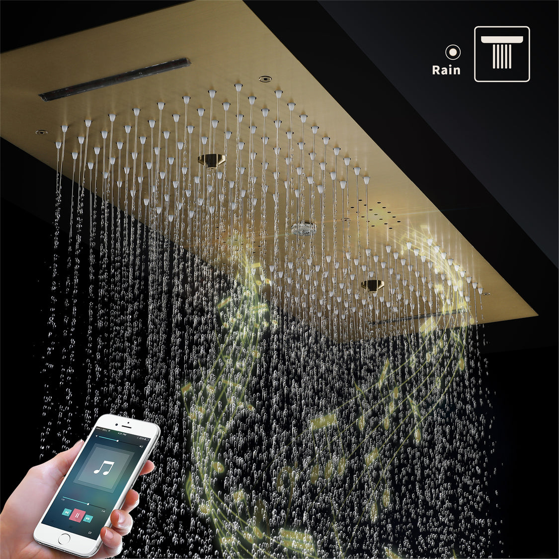 PRESTIGE| 36" Ceiling Complete Luxury LED Music shower – Smart Living ...