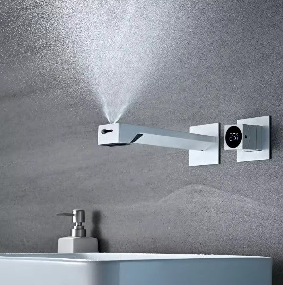 SPA|DIGITAL DISPLAY BATHROOM FAUCET WALL MOUNTED FAUCET WITH3 FUNCTIONS ...