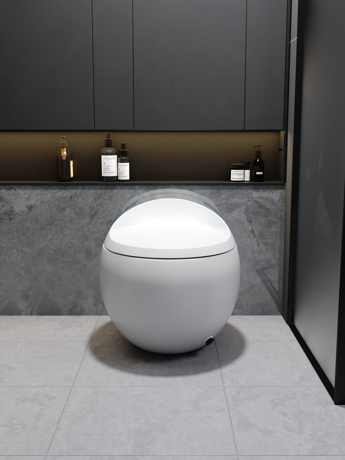 SLT9| One-piece Smart Toilet Round shaped fully automatics luxury smar ...