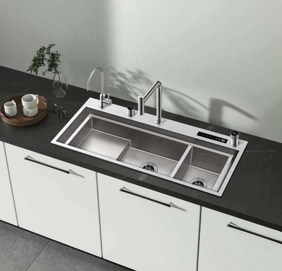NIX|45"in Complete Kitchen Sink with Hydro Purification Digital Display ...
