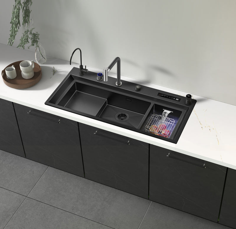 NIX|45"in Complete Kitchen Sink with Hydro Purification Digital Displa ...