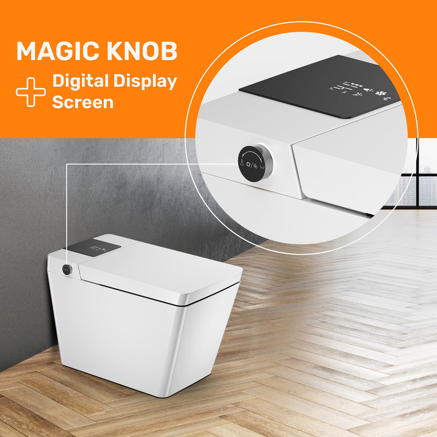 AVINDI| Smart One-Piece Toilet Square Shape Luxury Resort Style Floor ...