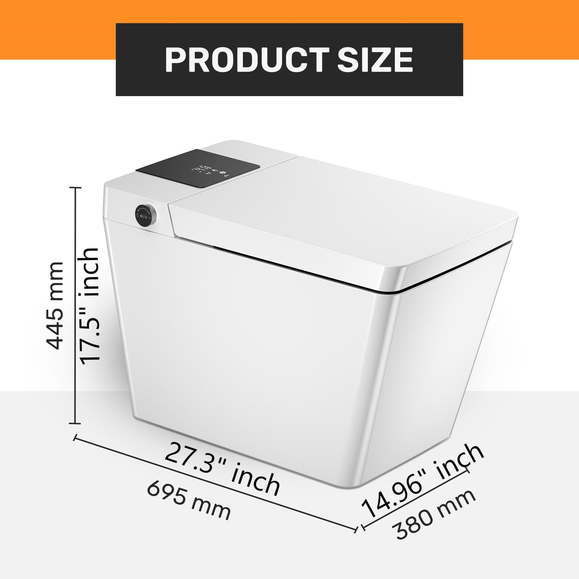 AVINDI| Smart One-Piece Toilet Square Shape Luxury Resort Style Floor ...