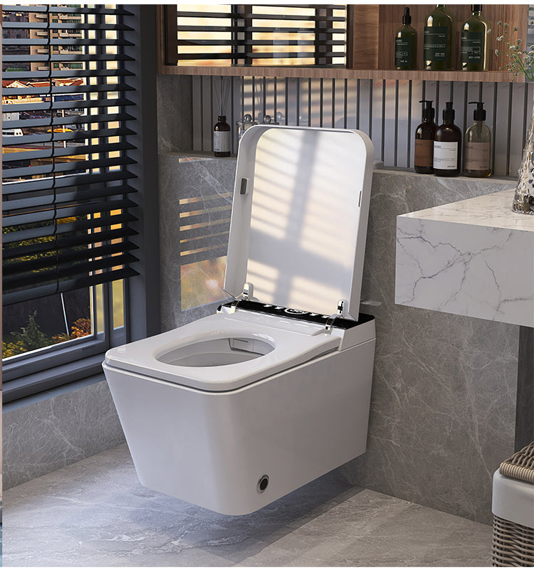MIAH| WALL HUNG LUXURY SMART TOILET HEATED SEAT AIR DRYER SMART TOILET ...