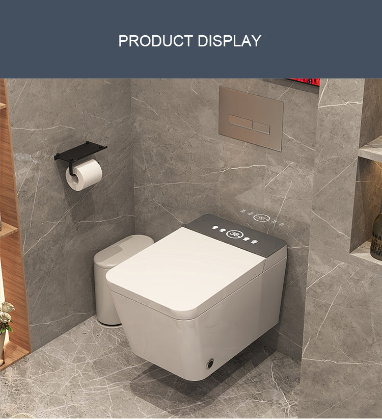 MIAH| WALL HUNG LUXURY SMART TOILET HEATED SEAT AIR DRYER SMART TOILET ...