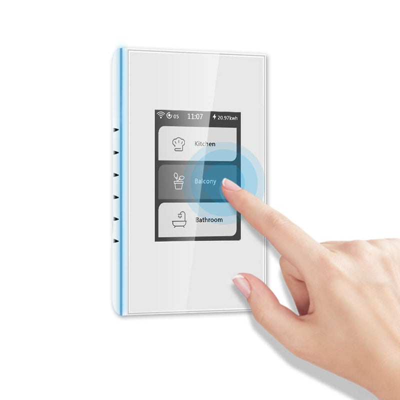 Smart LCD Touch Screen Light Switch Compatible Google Alexa WiFi ...