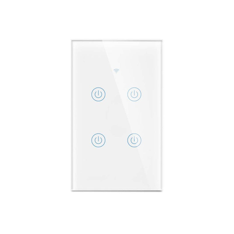 Touch Wall Light Switch Wi Fi Smart 1 Gang Touch Switch, Black Body,