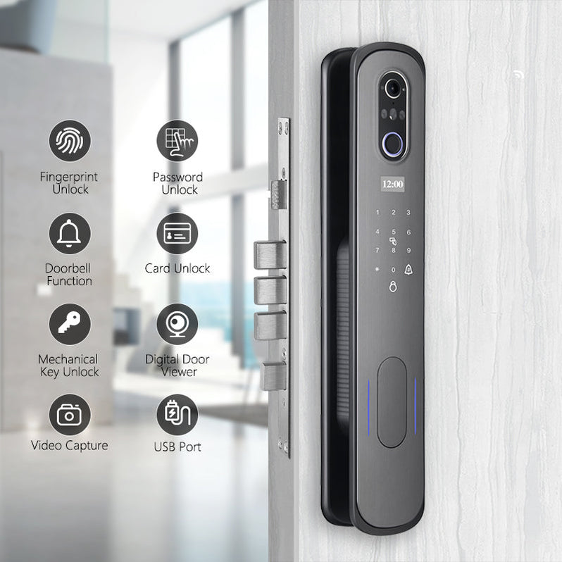 VOICE| 3D Face recognition smart door lock with video intercom feature ...