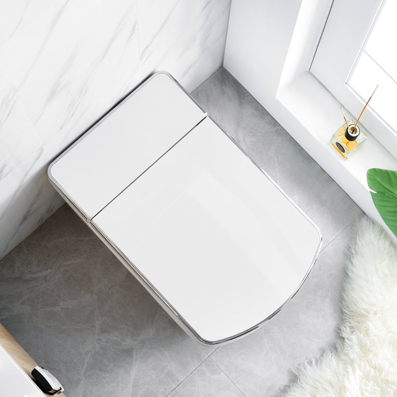 Luxury Resort Style Intelligent Toilet Seat Remote Control & Mobile App Compatible - White ...